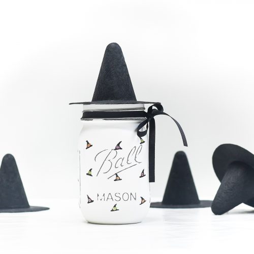 Painted Witch Hat Mason Jar - Mason Jar Crafts Love