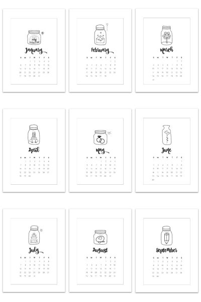 October Calendar Page - Mason Jar Crafts Love