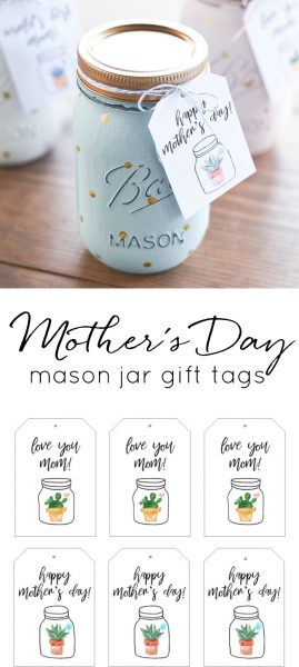 Mother's Day Mason Jar Gift Tag Printable - Mason Jar Crafts Love