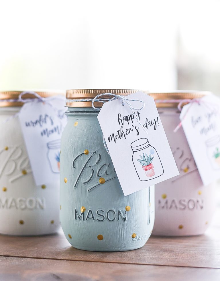 Mother's Day Mason Jar Gift Tag Printable - Mason Jar Crafts Love