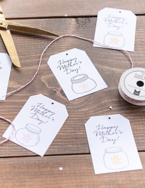Mason Jar Mother's Day Gift Tag Free Printable - Mason Jar Crafts Love