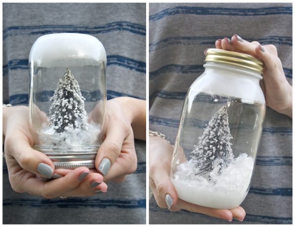 Mason Jar Snow Globes - Mason Jar Crafts Love